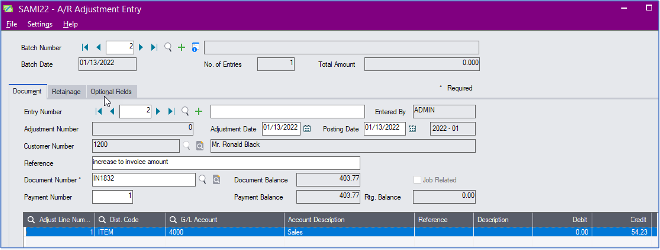 Adjusting Entries in Sage 300
