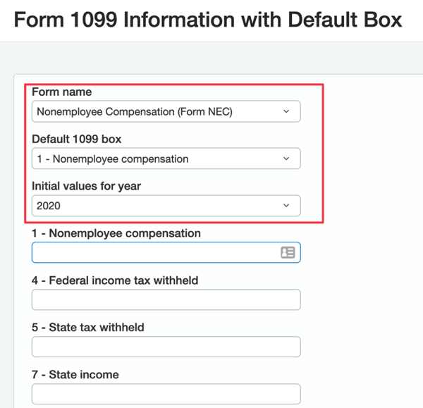 Sage Intacct 1099 Form and Box Updates for January 2021
