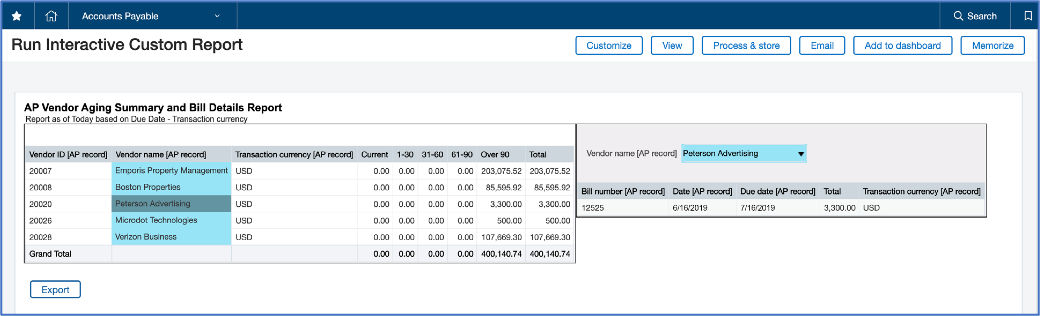 Sage Intacct – Reporting & Dashboards